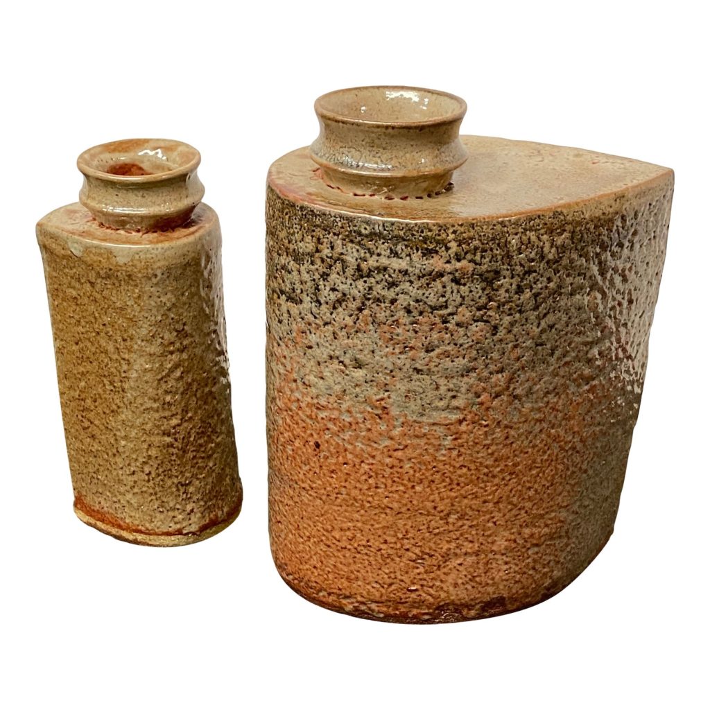 1980's Contemporary Pottery Vessels, a Pair - Design Plus Gallery