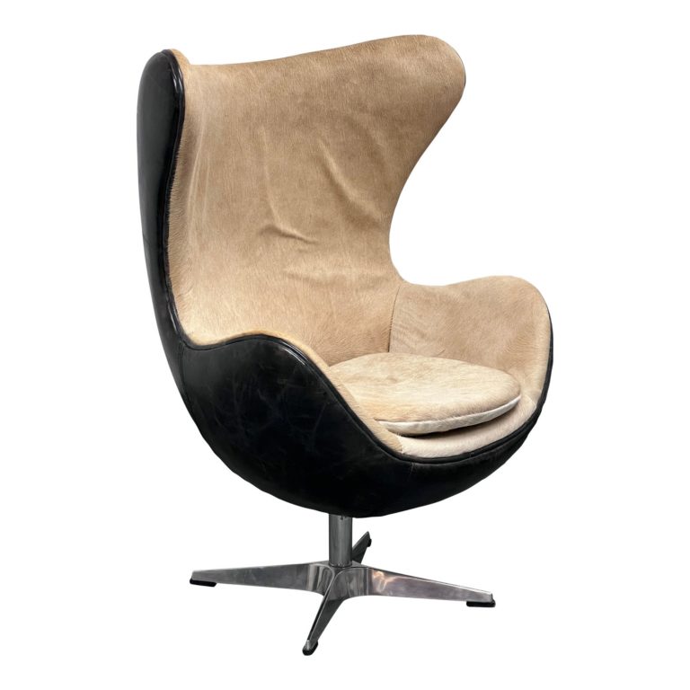 Restoration Hardware Hair on Hide Egg Chair. Original Price: $4,000 ...