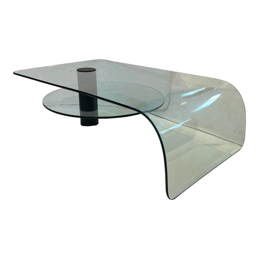 Transitional Glass Top Metal Side Table | Design Plus Gallery