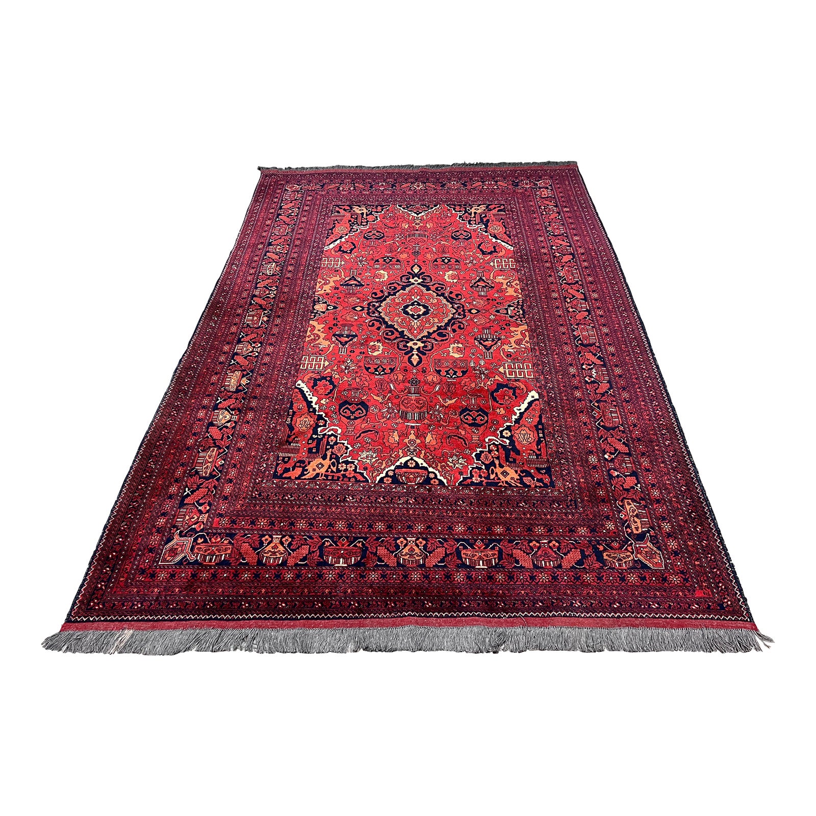 San Francisco Design Center Afghan Turkoman Tribal Rug - 6′10″ × 10′1 ...