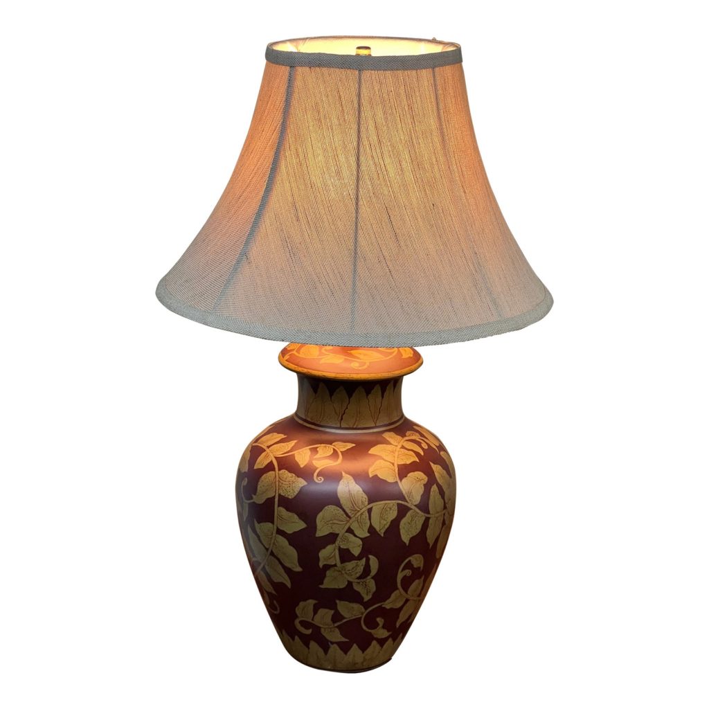 Vintage Vine Patterned Ginger Jar Table Lamp - Design Plus Gallery