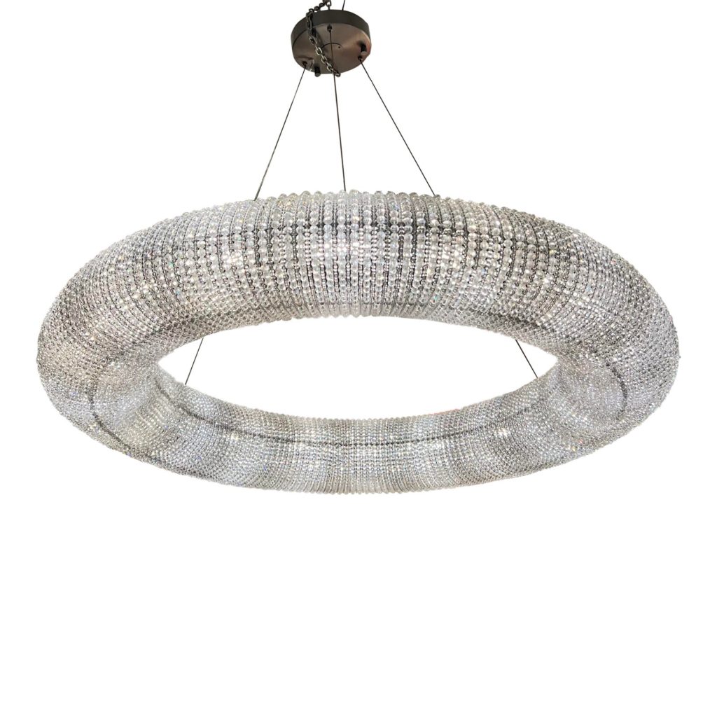 Restoration Hardware Crystal Halo Clear Round Led Chandelier . Original ...
