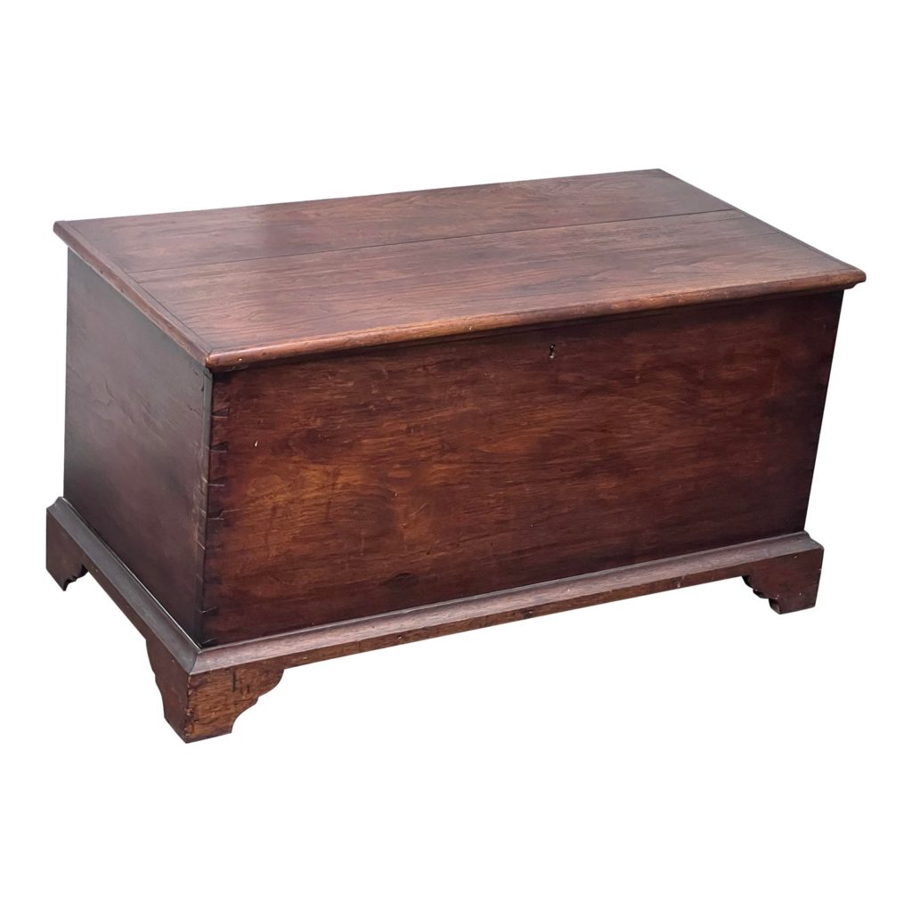 Antique Wood Chest Trunk - Design Plus Gallery