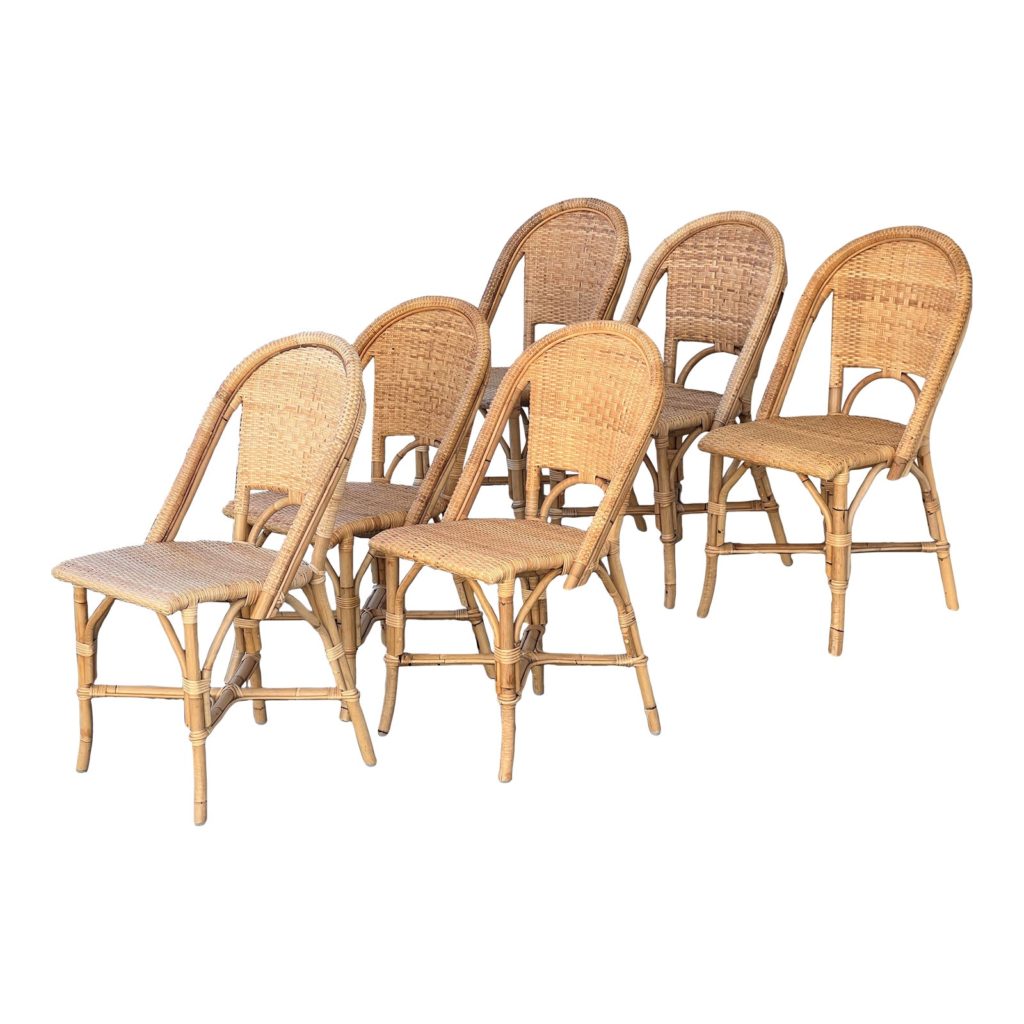 Set of Six Contemporary Tufted Side Chairs | Design Plus Gallery