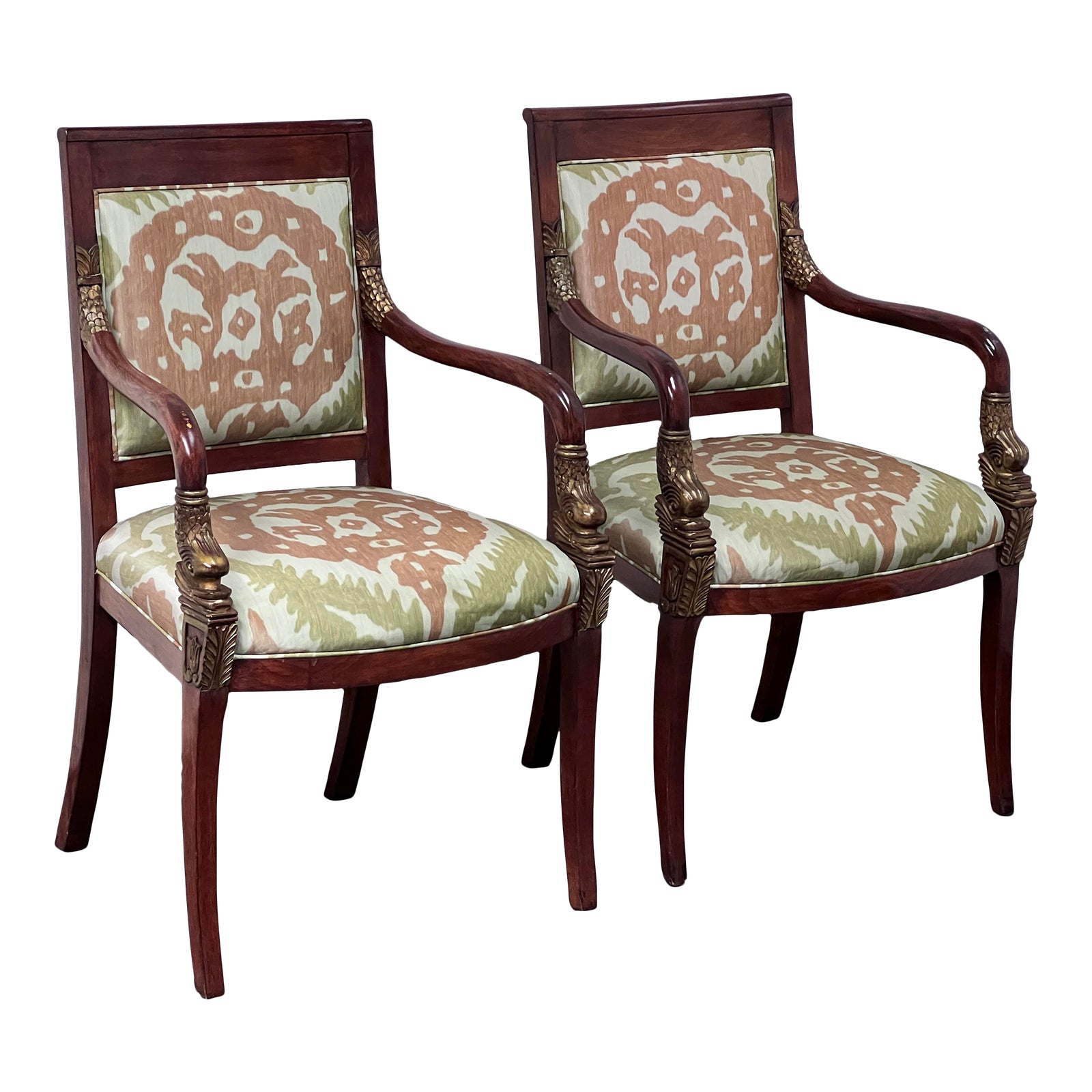 vintage-empire-style-arm-chairs-a-pair-2353 - Design Plus Gallery
