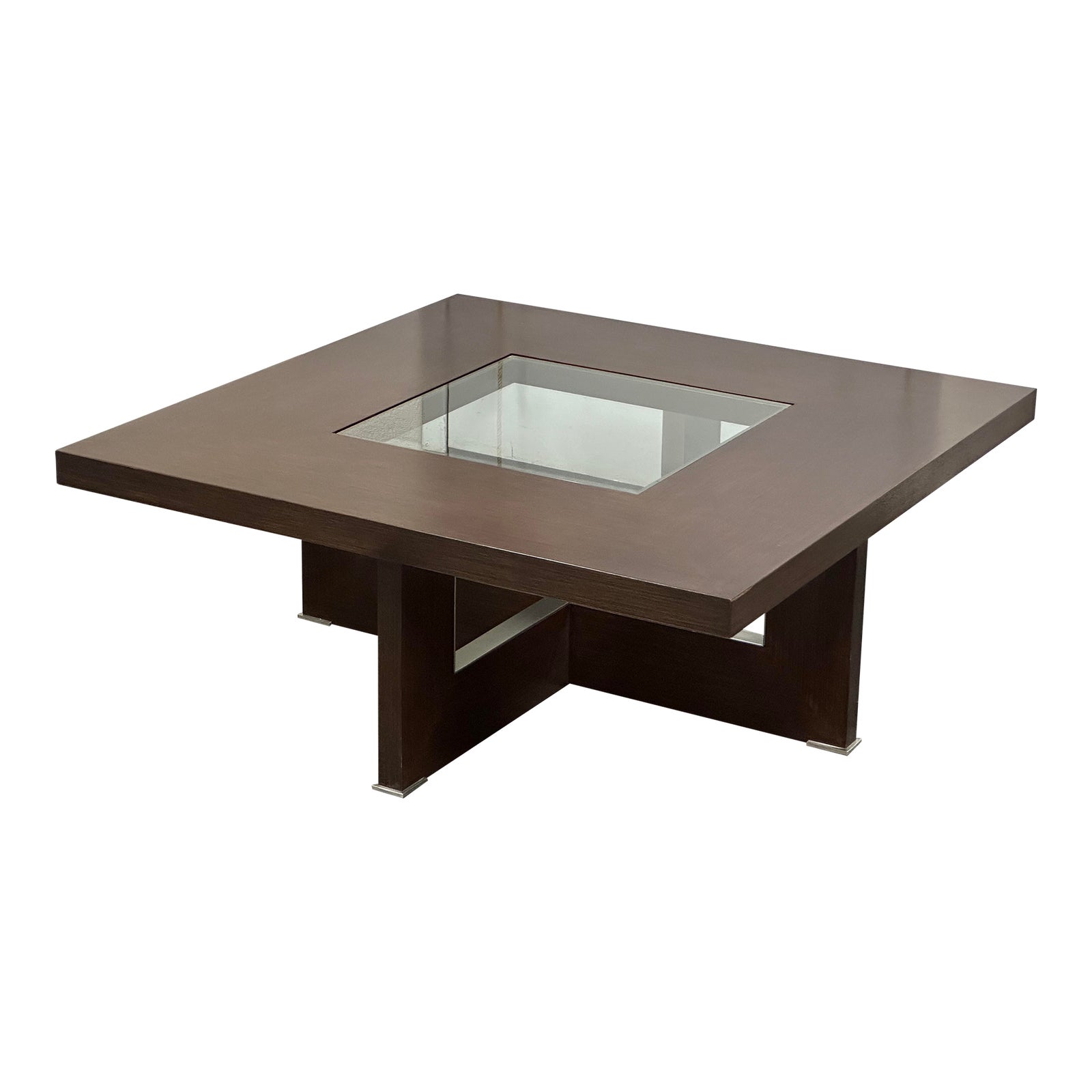 michael-wolk-bridget-wood-glass-coffee-table-4193 - Design Plus Gallery