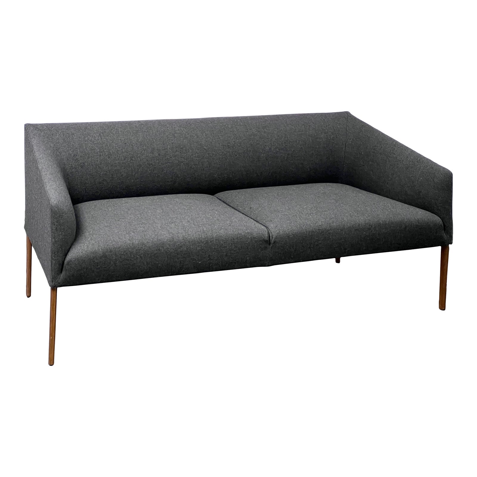 alper-saari-two-seat-sofa-in-gray-wool-upholstery-7013 - Design Plus ...