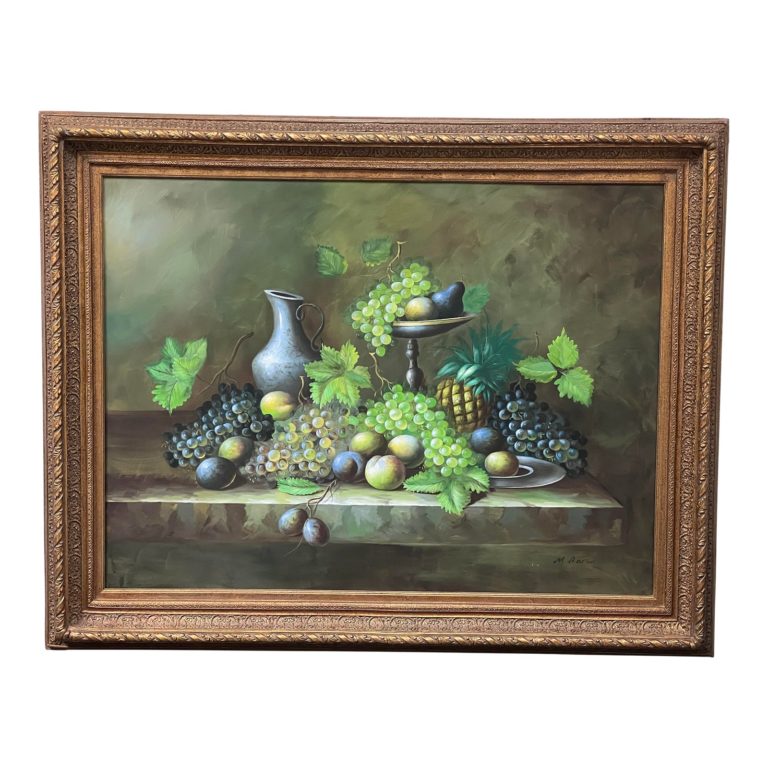20th Century M. Aaron Large Scale Still Life Oil Painting - Design Plus ...