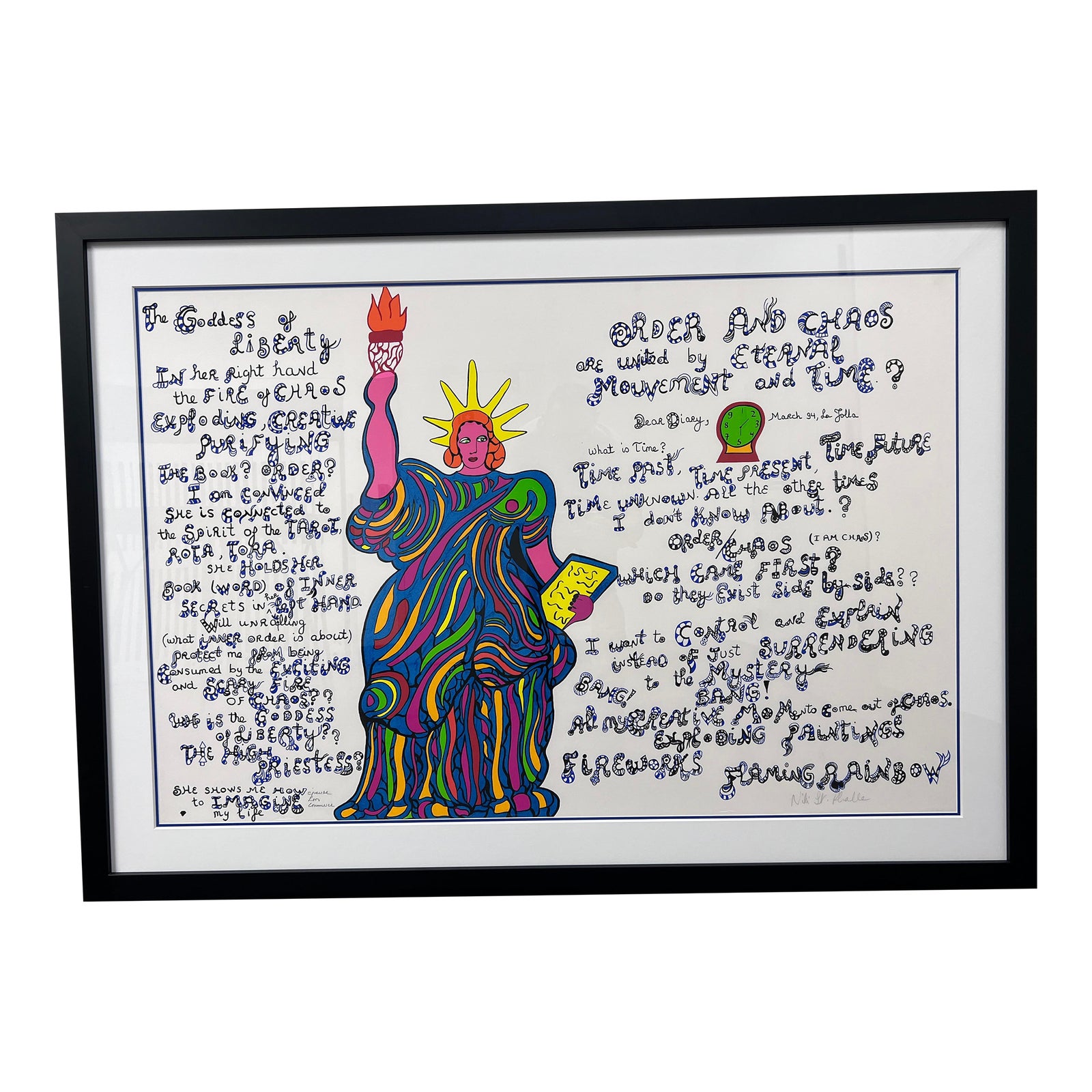 niki-de-saint-phalle-custom-framed-order-and-chaos-serigraph-signed ...