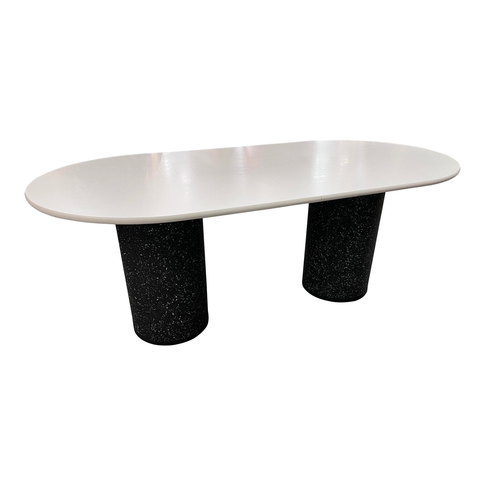 Jonathan Adler Mariner Flow Leather Trefoil Table. Original Price ...