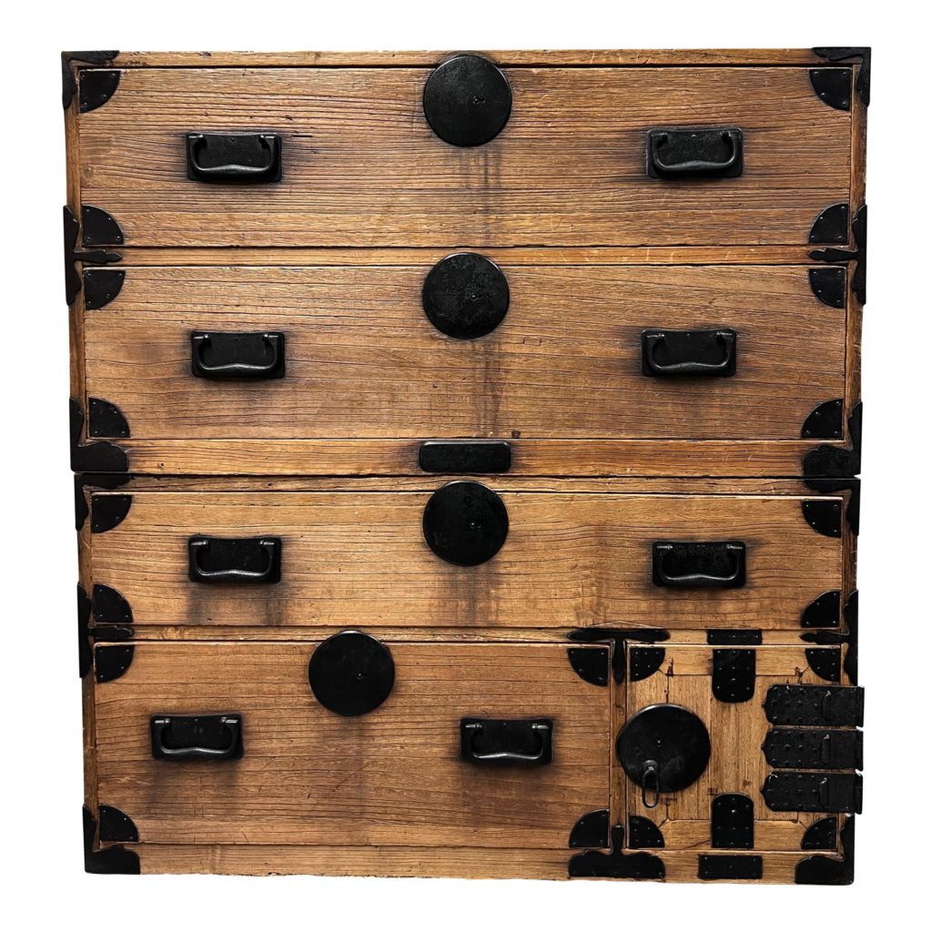 Vintage Japanese Tansu Two Part Chest - Design Plus Gallery