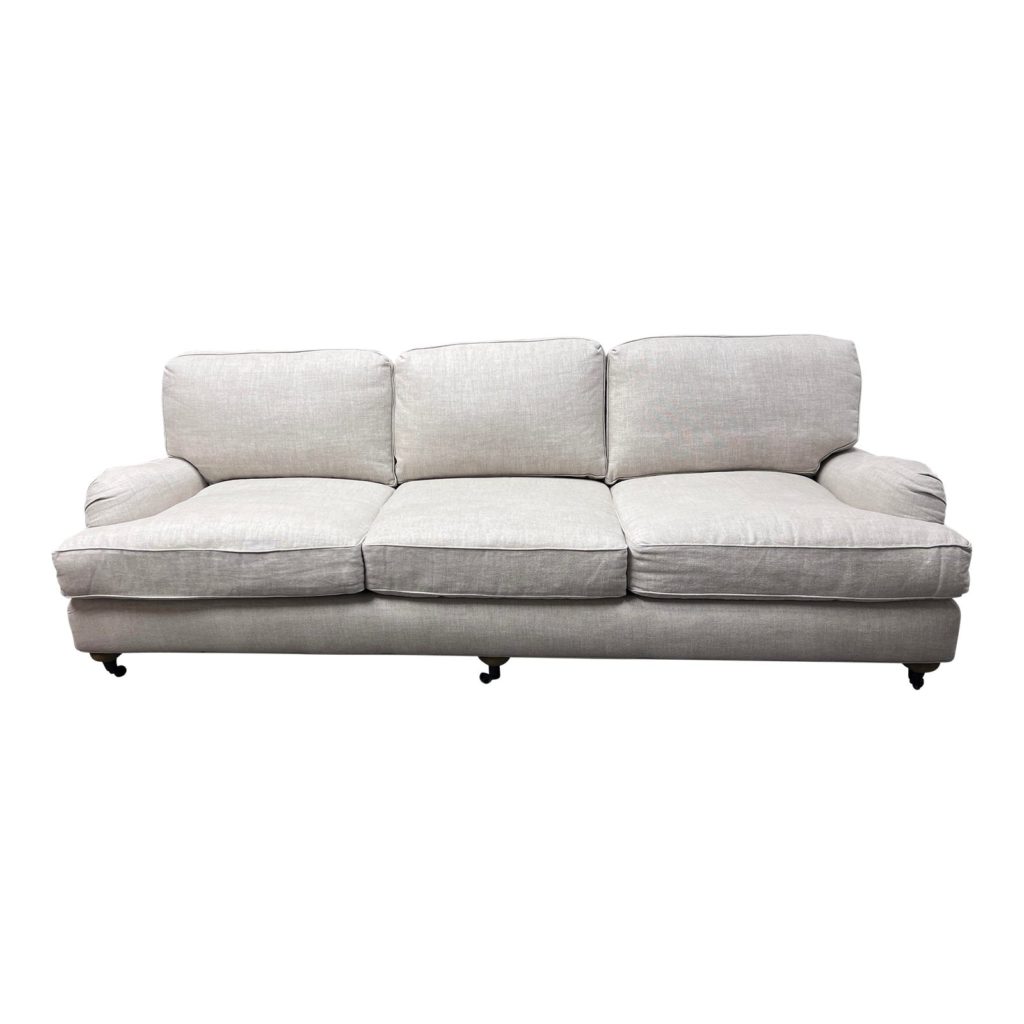Restoration Hardware English Roll Arm Fabric Sofa - Design Plus Gallery