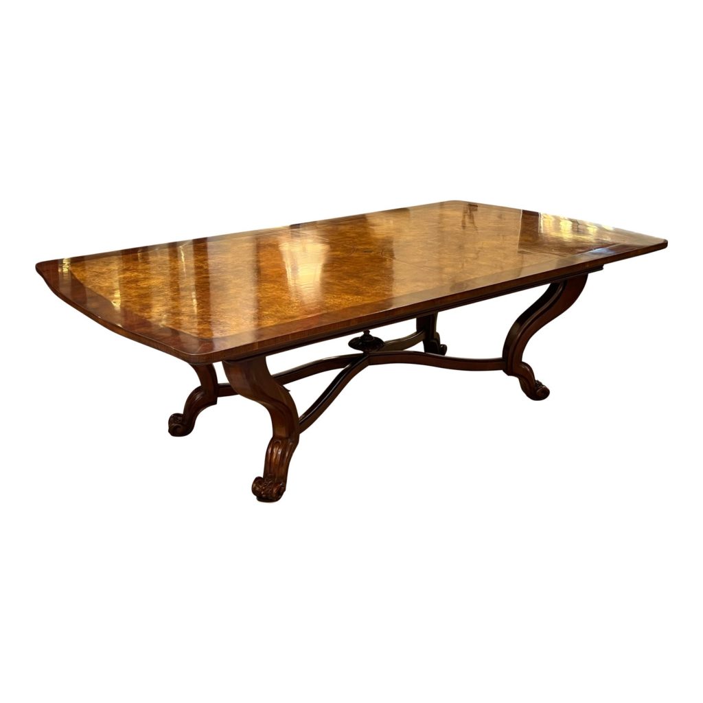 Custom Design Birdseye Maple + Mahogany Dining Table - Design Plus Gallery