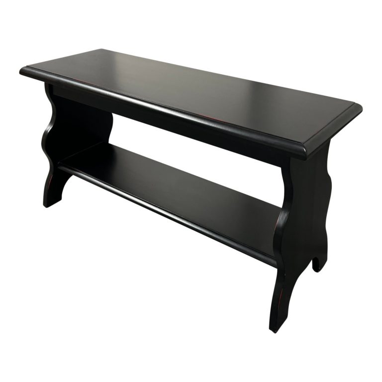 Ballard Design Black Finish Bench - Design Plus Gallery