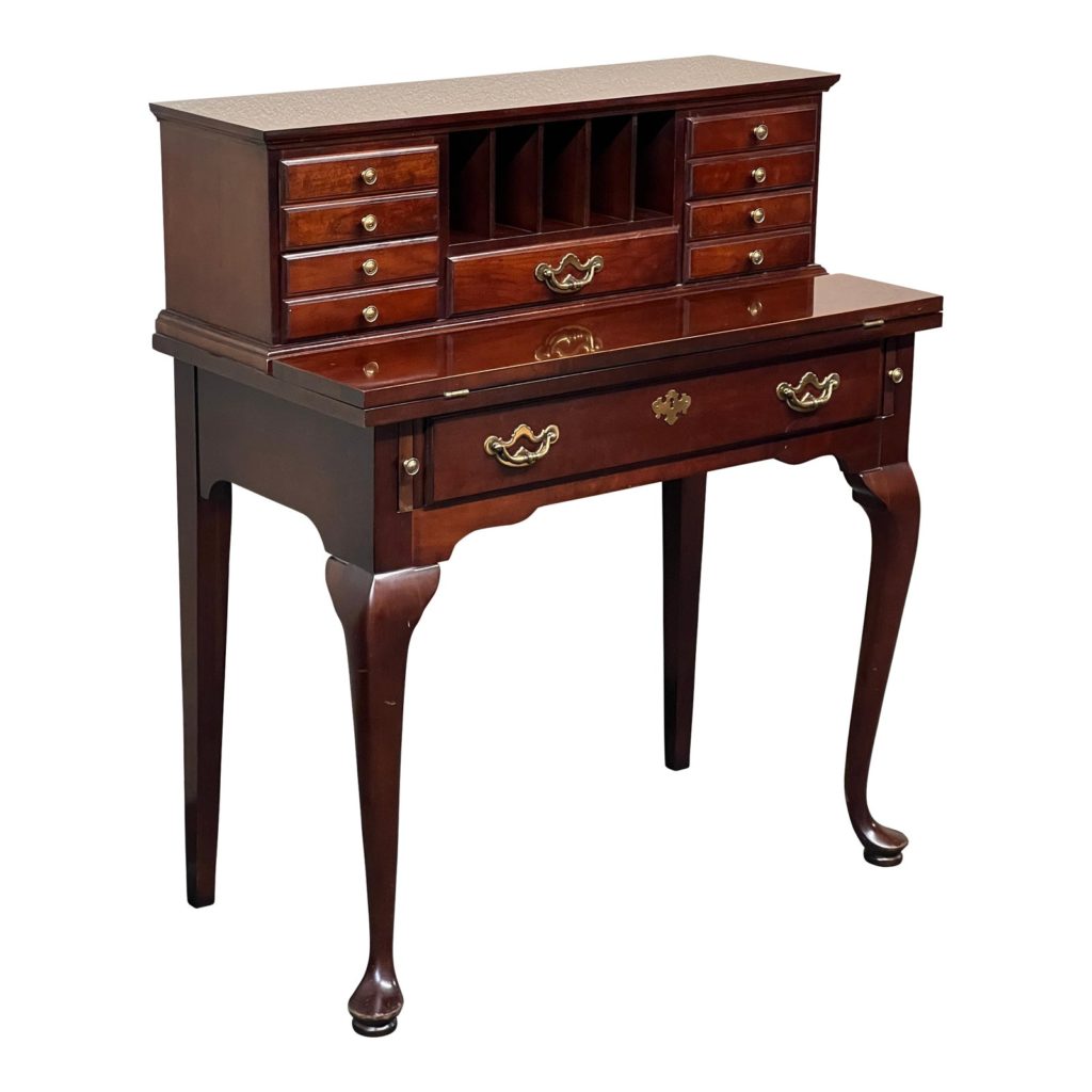 Vintage Thomasville Queen Anne Style Cherry Secretary Hall Desk ...
