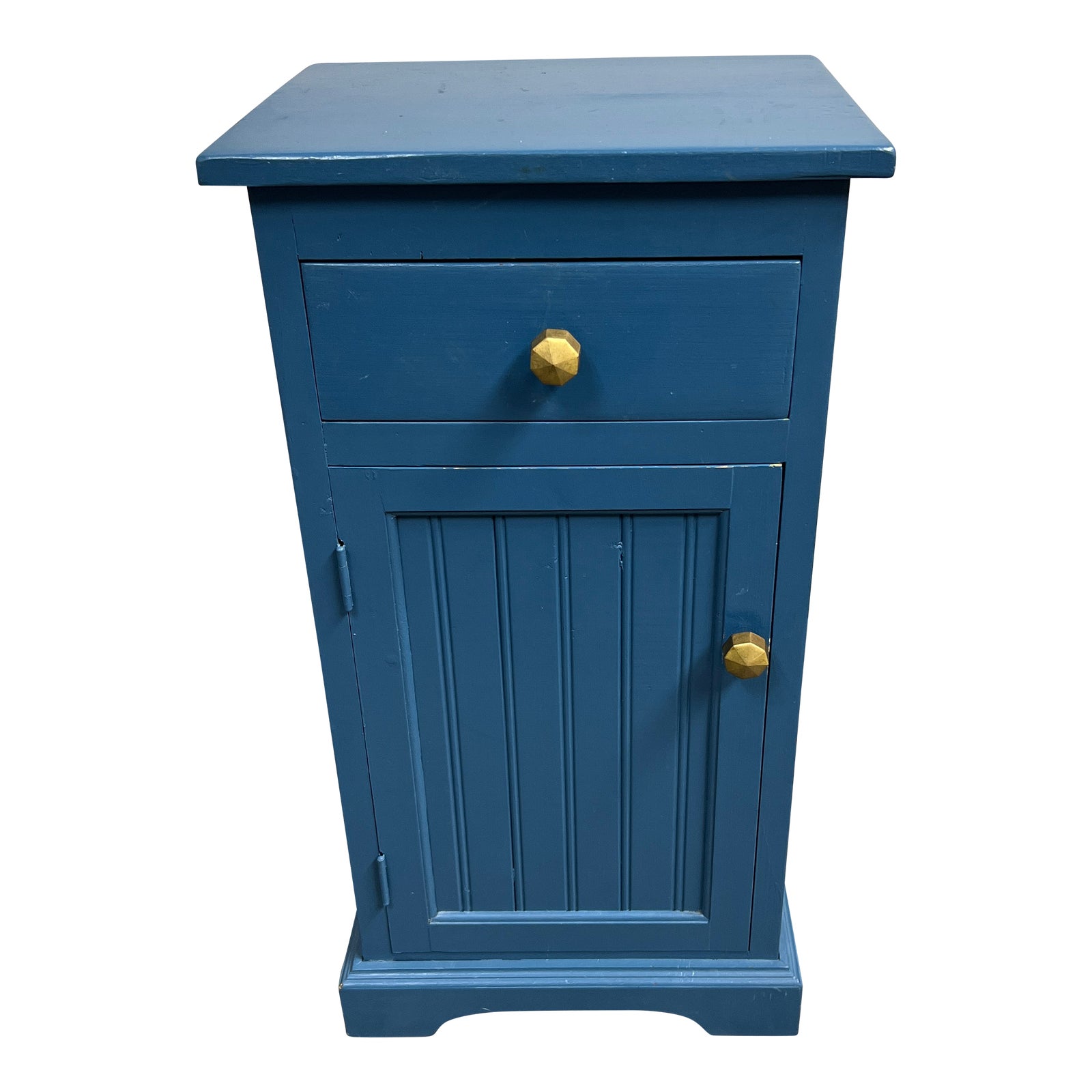 Cerulean Blue Finish Farmhouse End Table - Design Plus Gallery