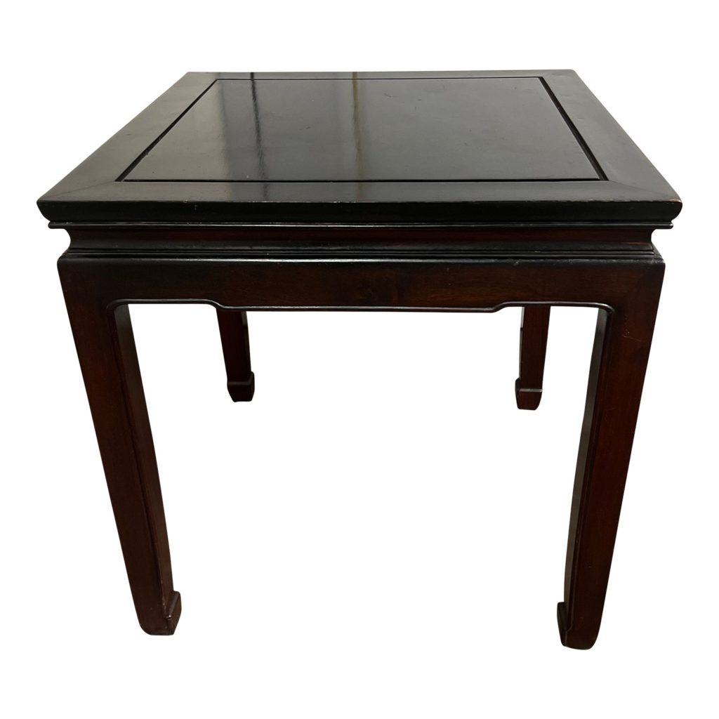 Vintage Ming Style Dark Finish Side Table - Design Plus Gallery