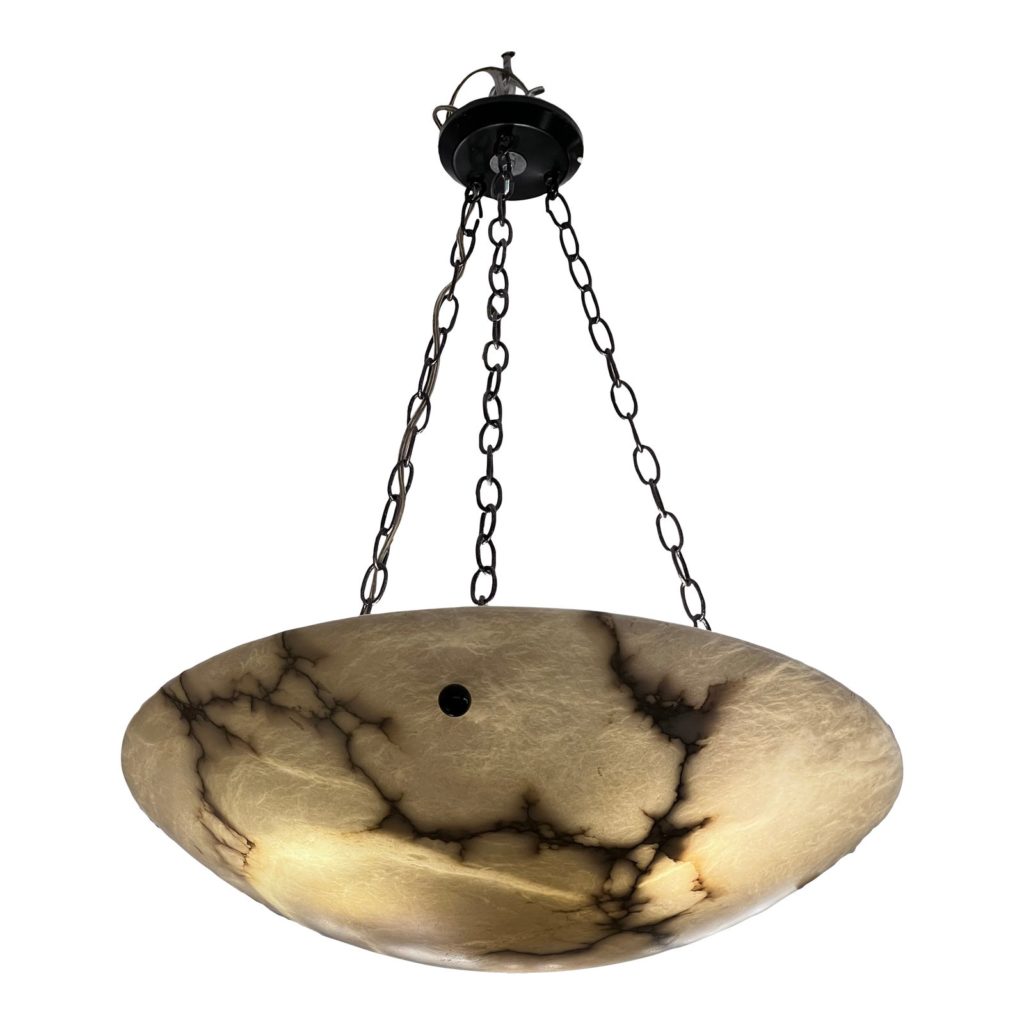 Basic Source Alabaster Bowl Pendant - Design Plus Gallery