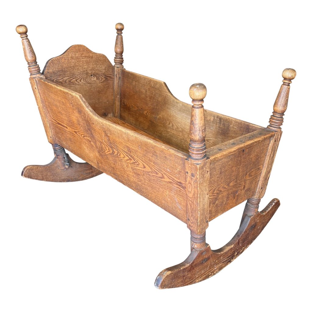 Antique Primitive Wood Cradle - Design Plus Gallery