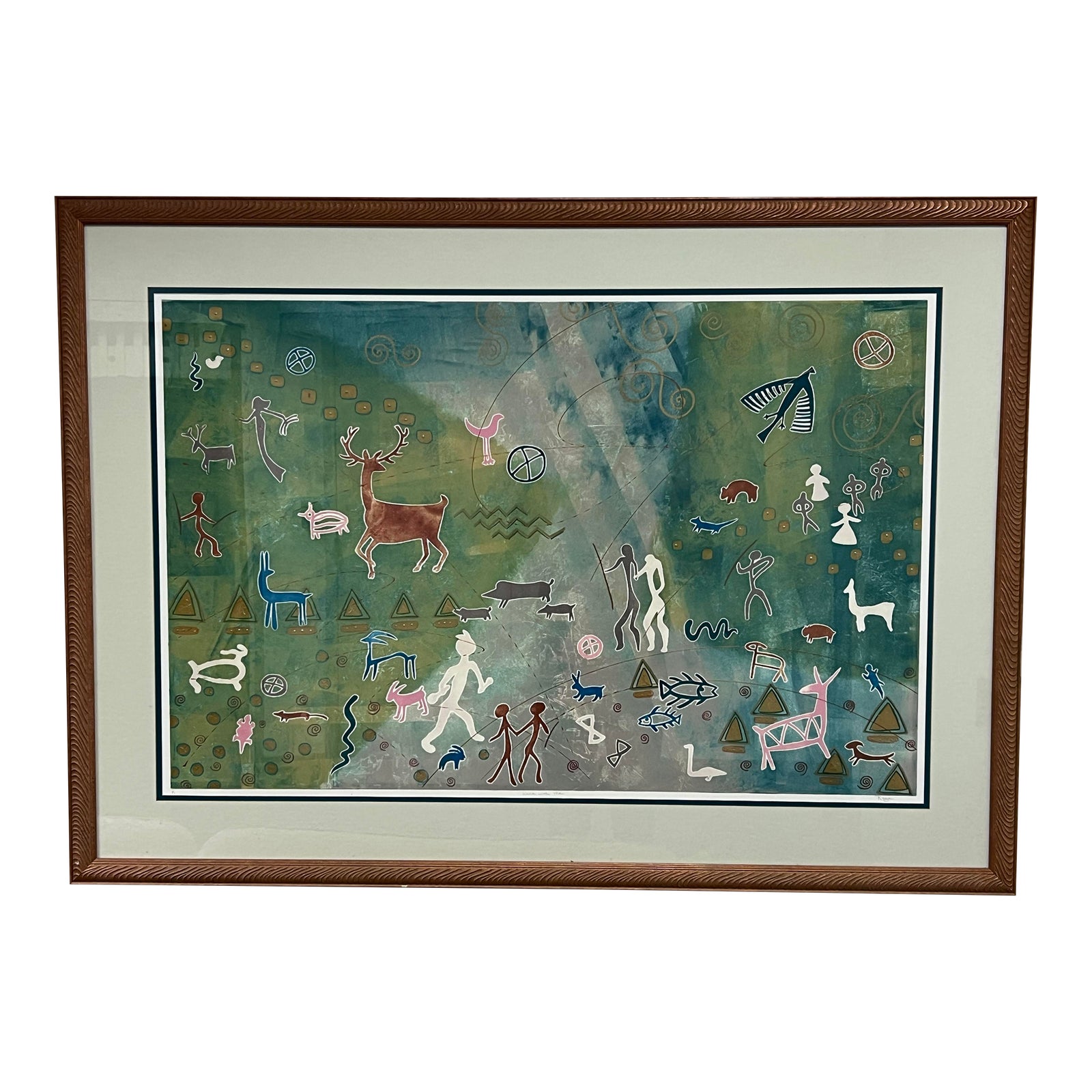 tribal-artwork-walk-with-me-by-raya-1-of-1-original-painting-6364 ...