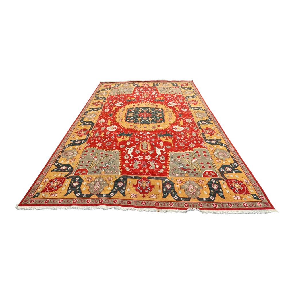 Contemporary Hand Made Wool Oushak Rug – 4ft 10in × 6ft 11in | Design ...