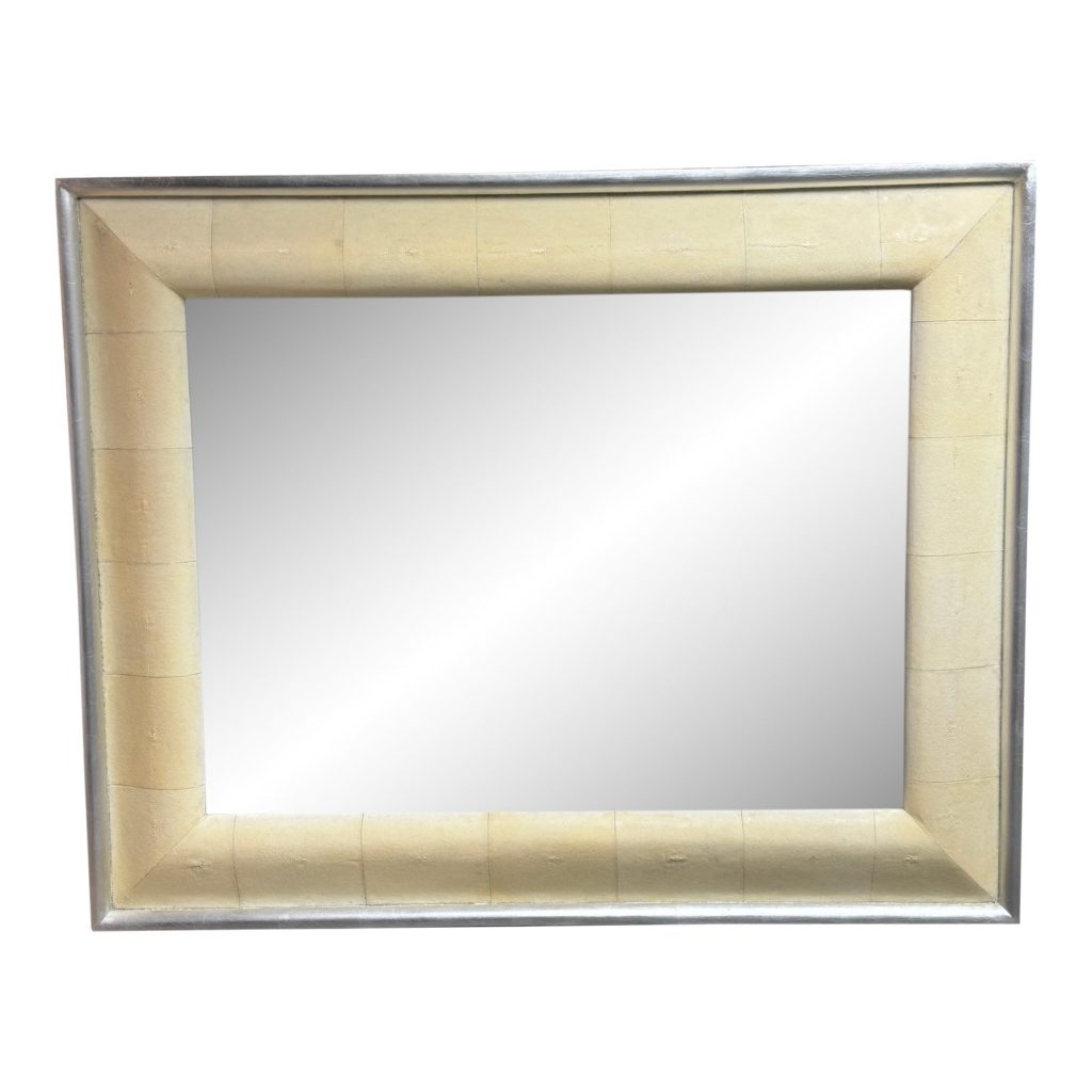 Henredon Furniture Industries Vellum + Silver Wall Mirror - Design Plus ...