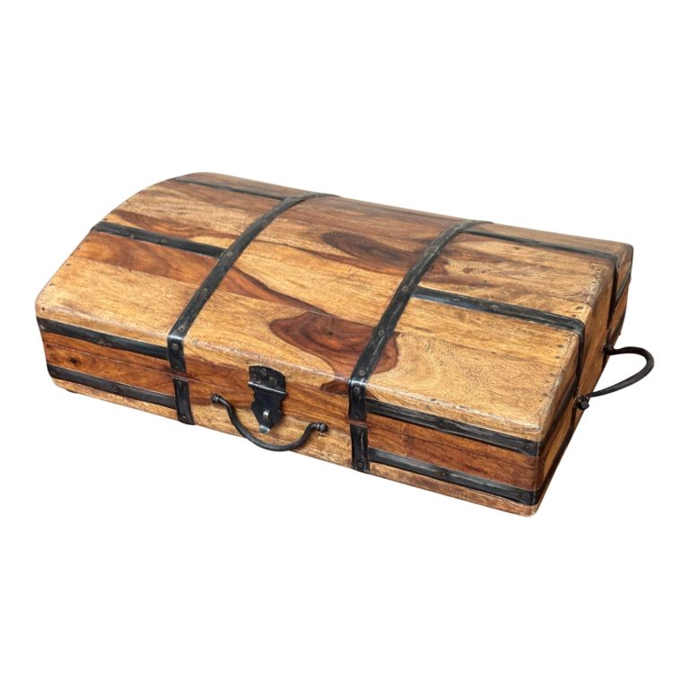 Iron Banded Olive Wood Box - Design Plus Gallery