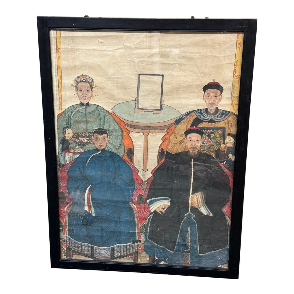 Circa 1700 Antique Chinese Ancestors Painting - Design Plus Gallery