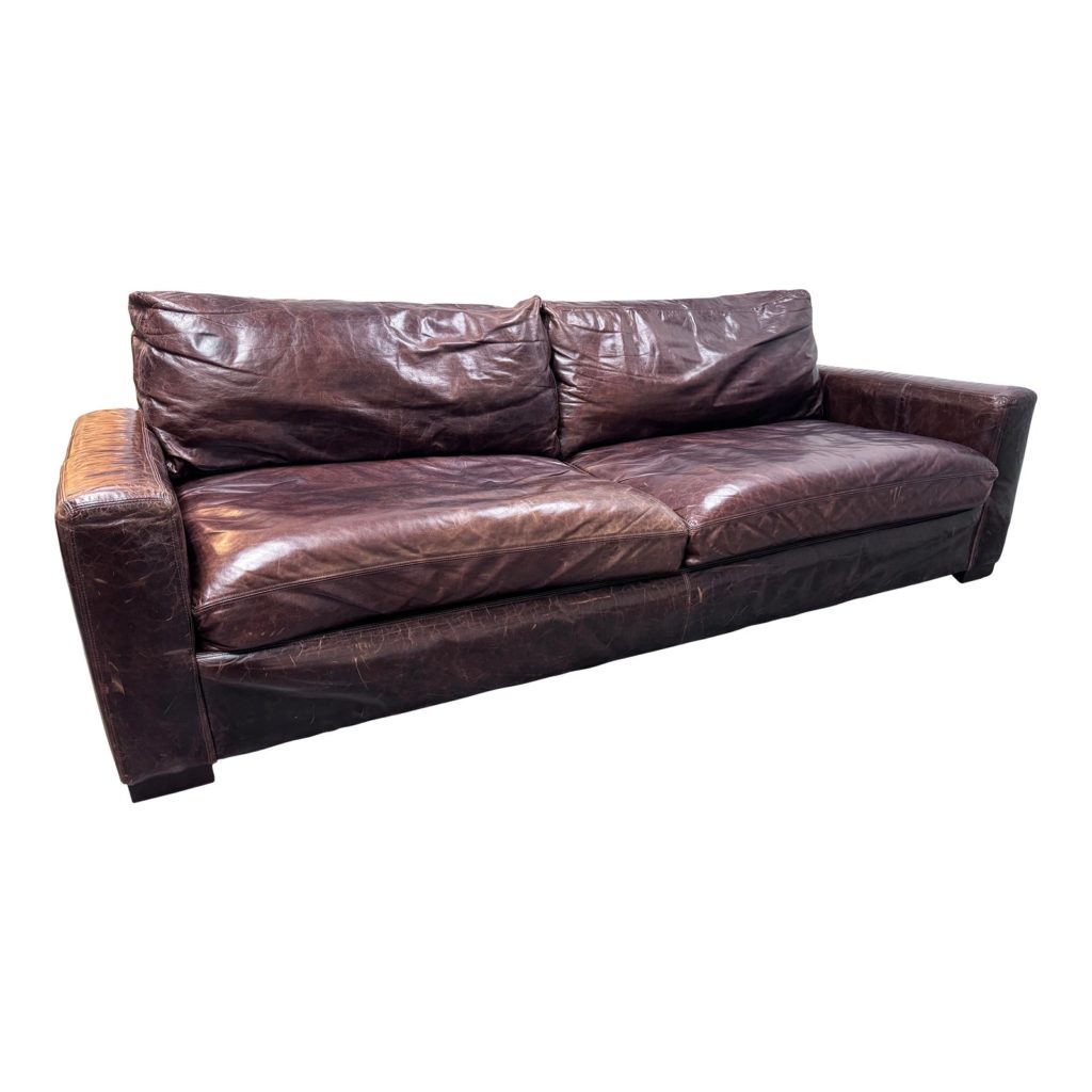 Restoration Hardware Leather Maxwell Sofa. Original Price: $7,600 ...