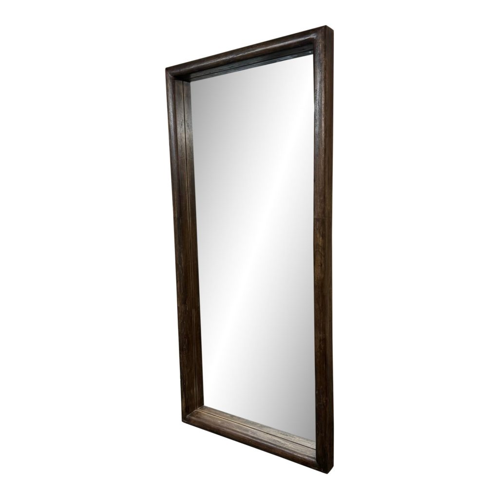 Reclaimed Wood Block Mirror From Nepal | Design Plus Gallery