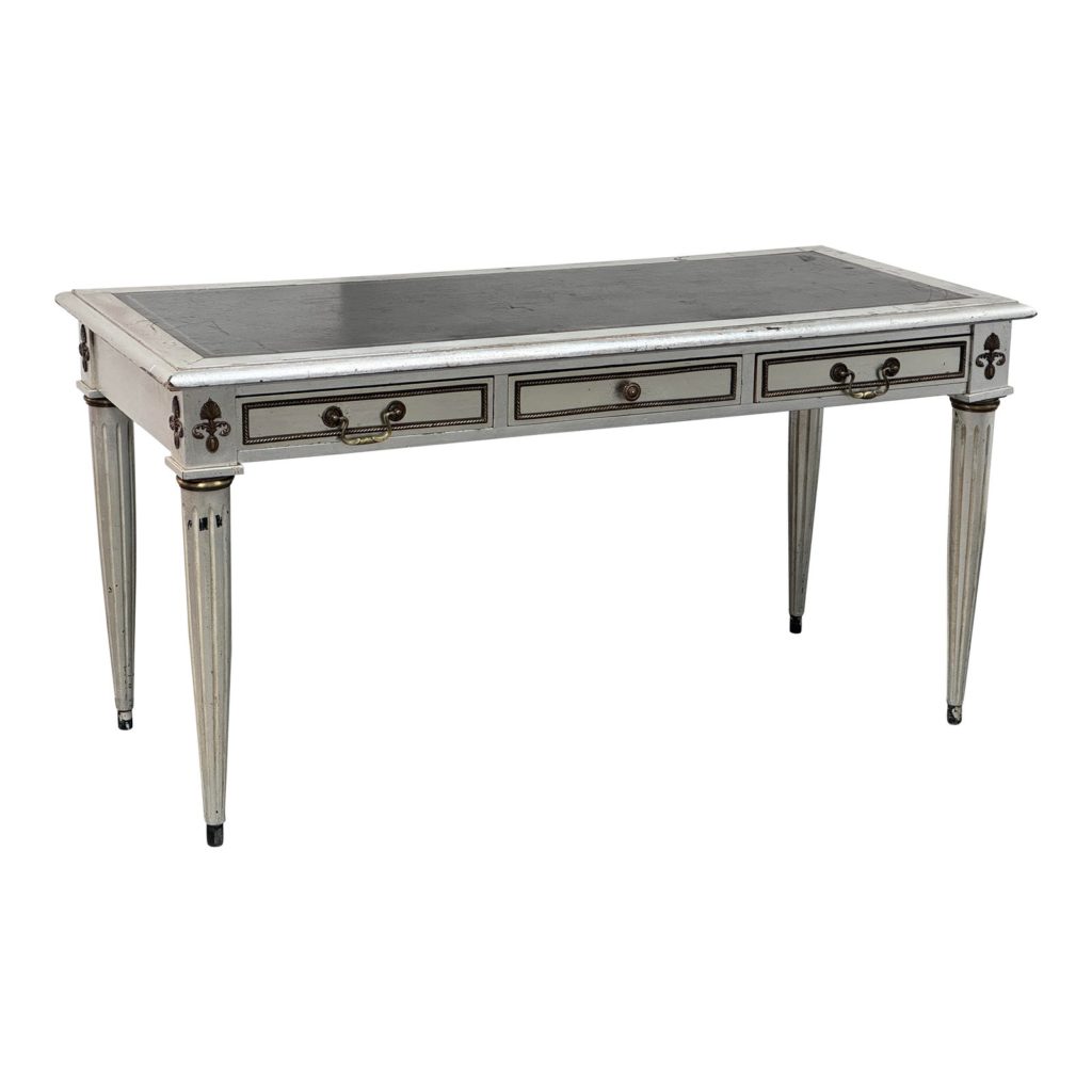 Vintage French Metallic Writing Desk - Design Plus Gallery