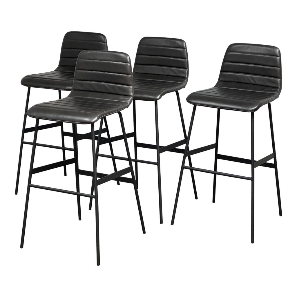 Wood + Raffia Counter Stools, Set of Six | Design Plus Gallery