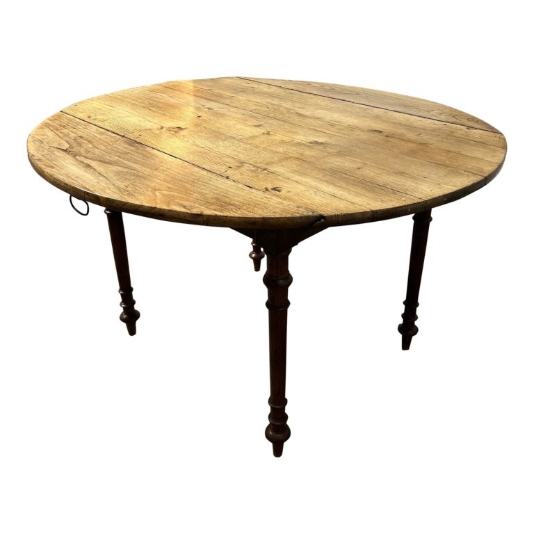Antique Oak Round Drop Leaf Table. Original Price: $1,200 - Design Plus ...