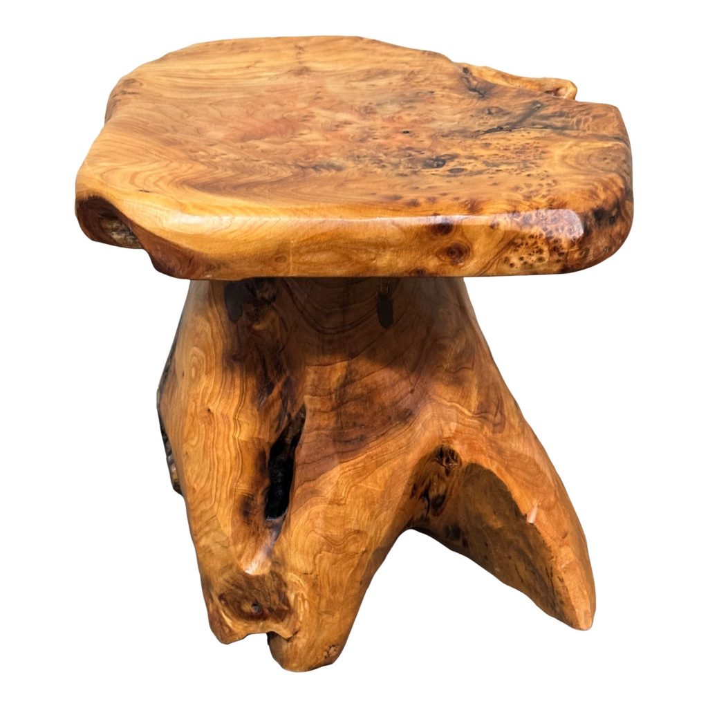 Live Edge Teak Wood Side Table - Design Plus Gallery