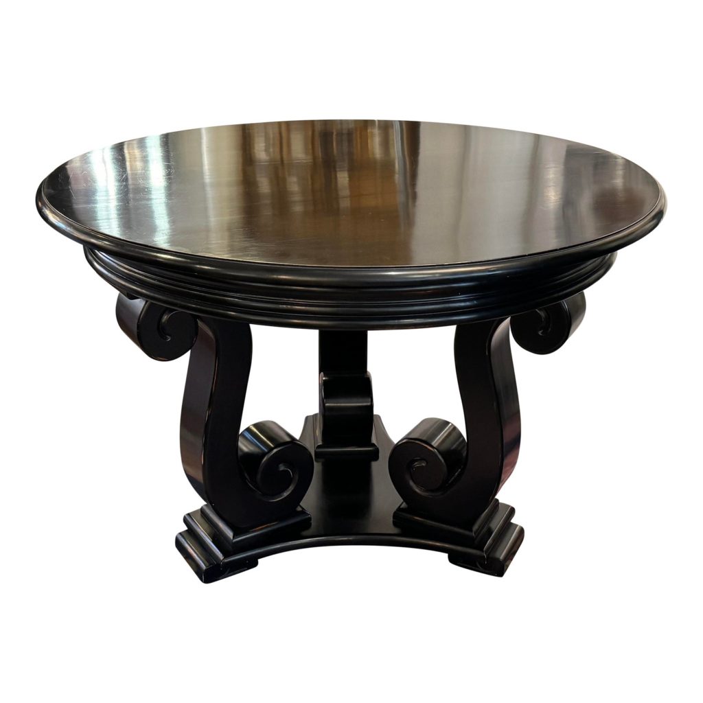 Romanian Black Lacquer Entry Way Table - Design Plus Gallery