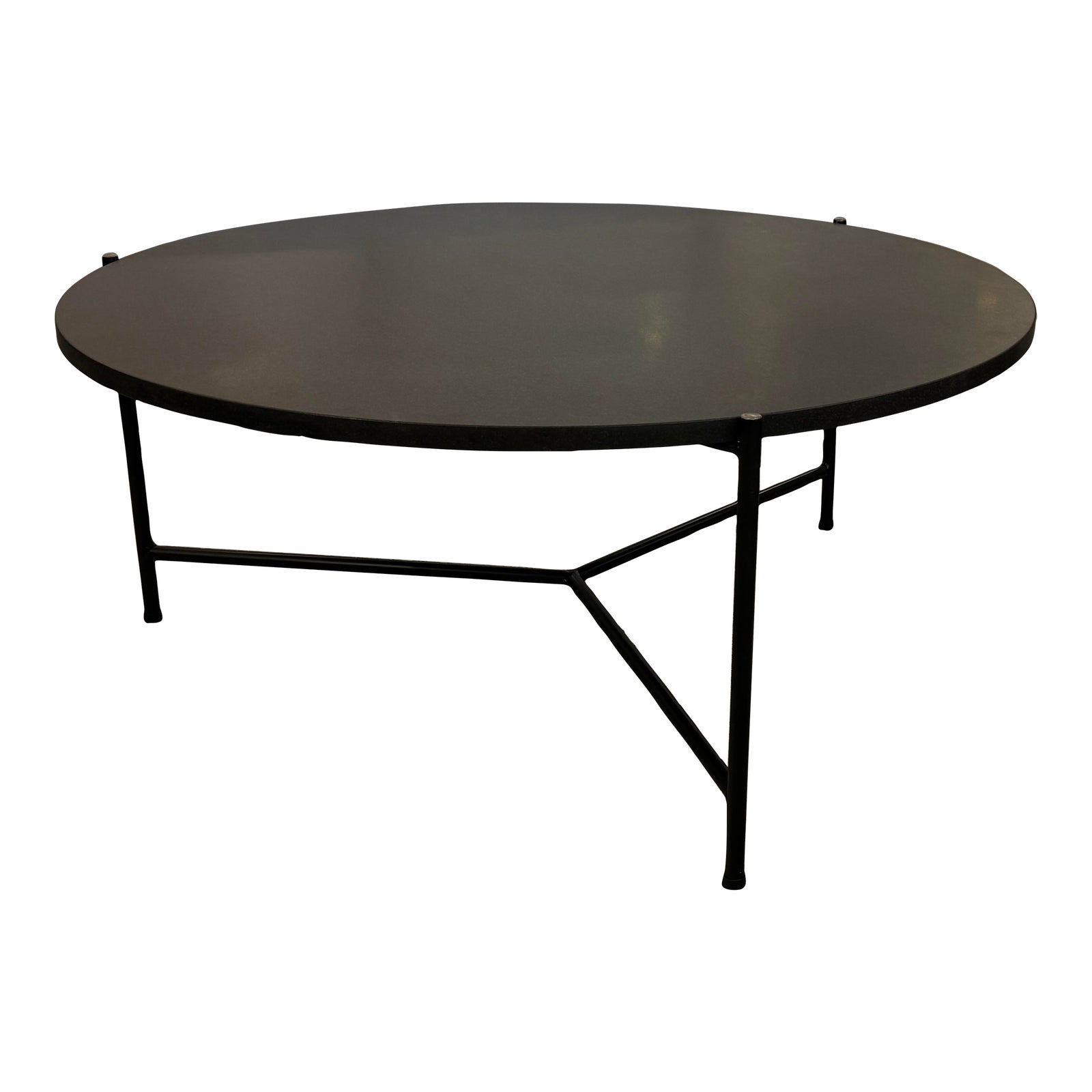 Contemporary Round Maple Finish Coffee Table + Casters | Design Plus ...