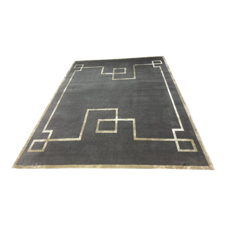 Art Deco Wool/Silk Area Rug – 8′11″ × 11′10″ | Design Plus Gallery