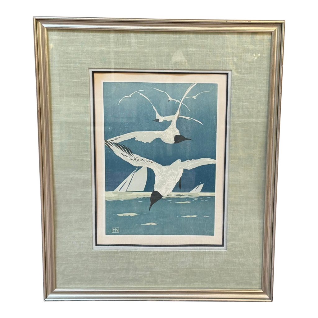 Hans Neumann "Moven" Color Woodcut Print Circa 1920 - Design Plus Gallery