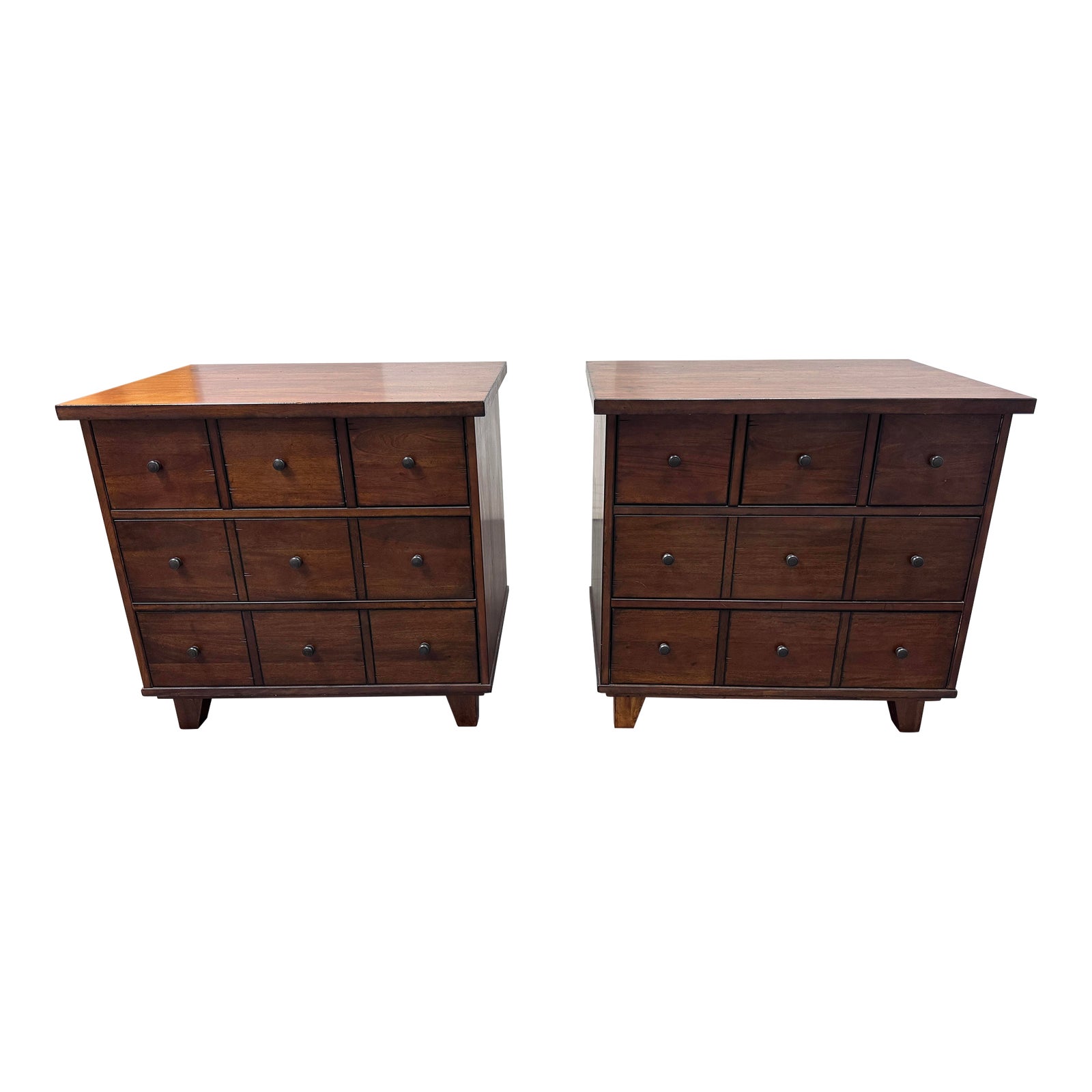 Pottery Barn Vintage Apothecary Style Night Stands, a Pair - Design ...