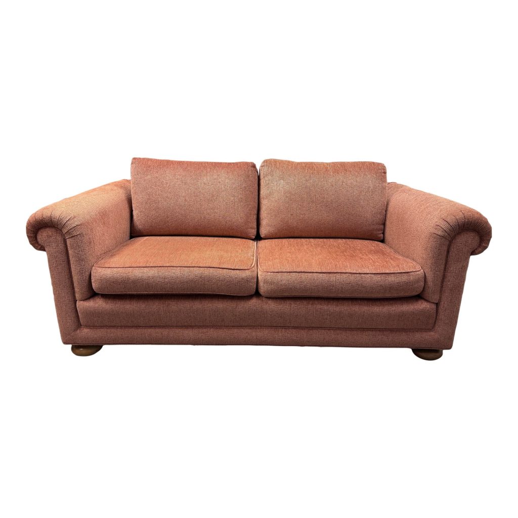 Vintage Kroll Furniture Rolled Arm Chenille Sofa - Design Plus Gallery