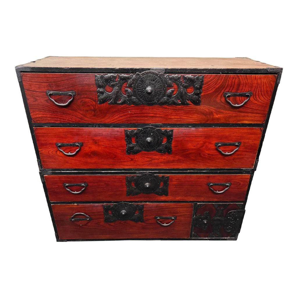 Antique Two Piece Japanese Isho Sendai Tansu - Design Plus Gallery