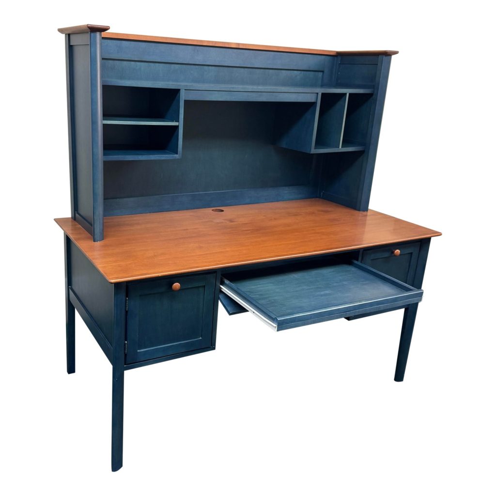 Shermag Two-Piece Desk With Hutch + Chair - Design Plus Gallery