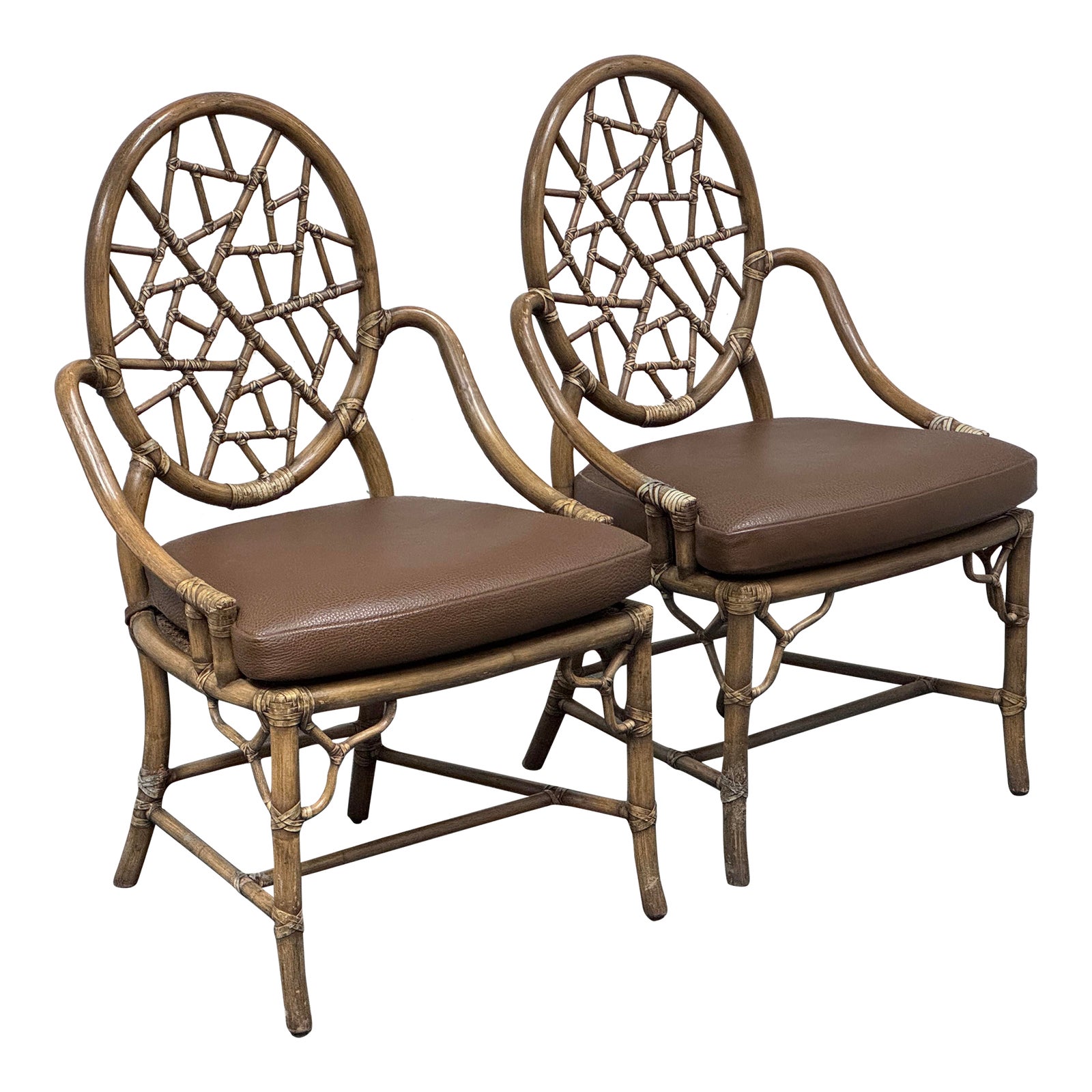 Thomasville Ernest Hemingway Rattan Arm Chair | Design Plus Gallery