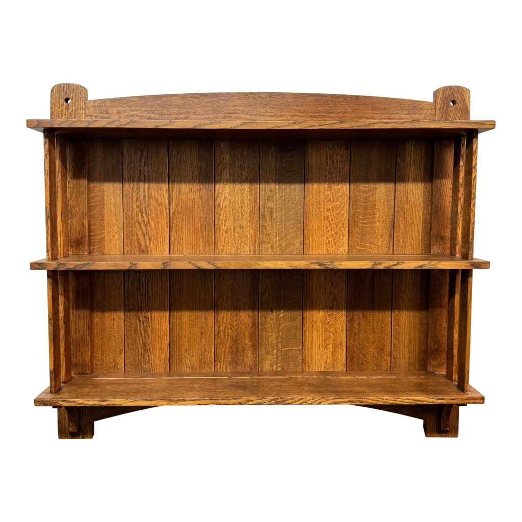 Vintage Stickley Oak Wall Mounted Plate Rack - Design Plus Gallery