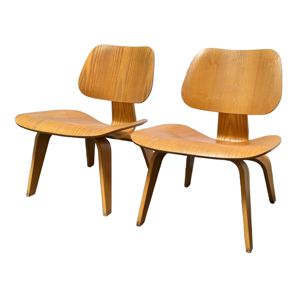 Herman Miller Eames Molded Plywood Lounge Chairs, a Pair. Original ...