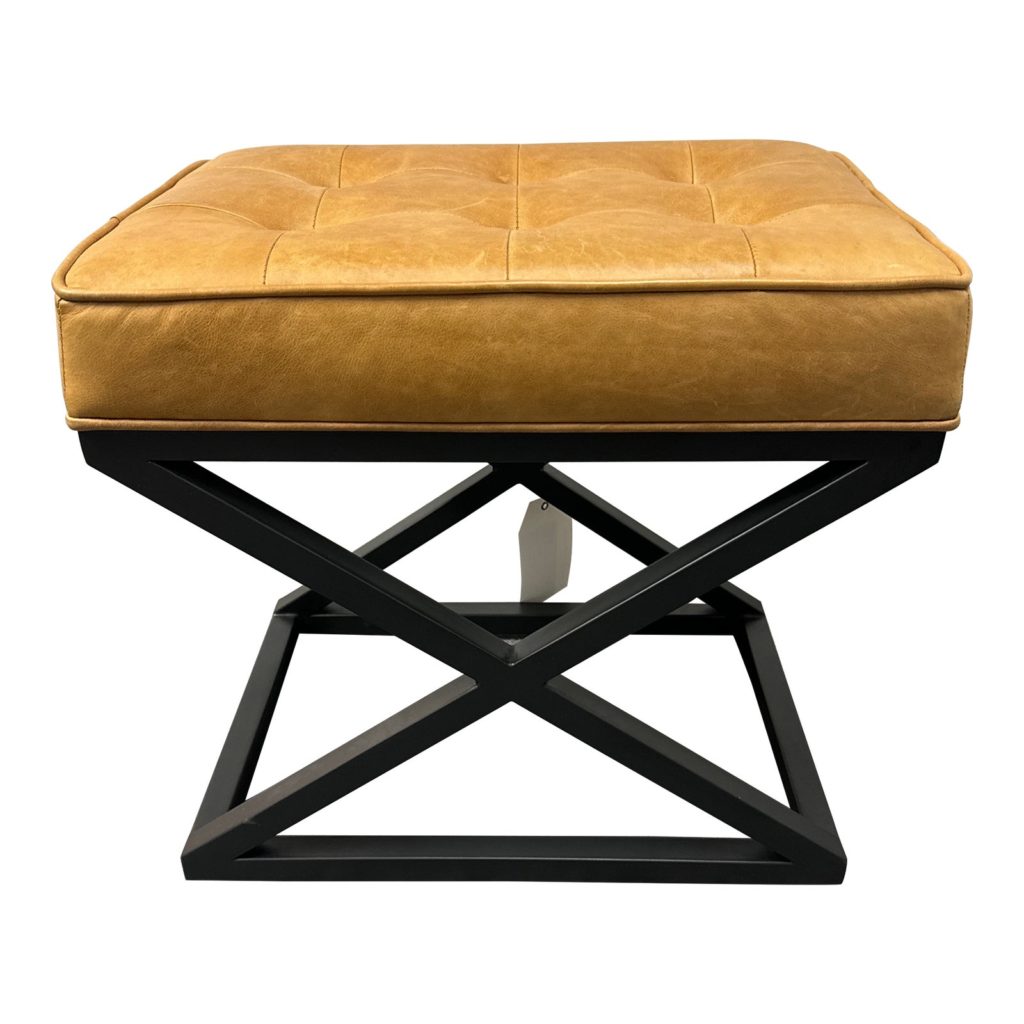 NEW International Atelier for Pottery Barn Kirkham Tufted Leather Stool ...