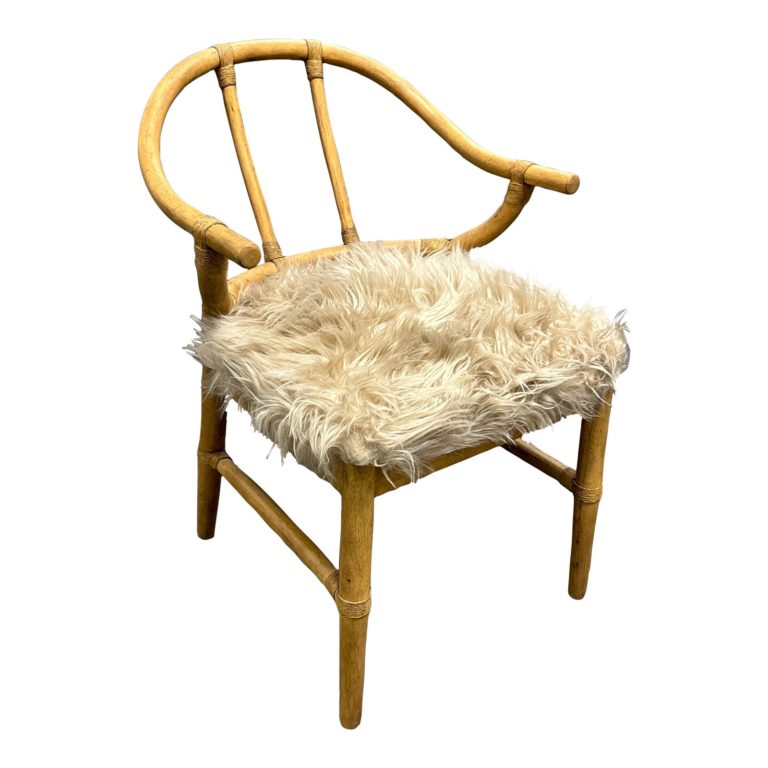 NEW International Atelier Bowen Flokati Fabric Arm Chair - Design Plus ...