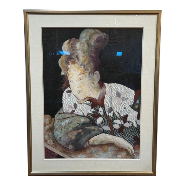 Vintage Geisha Portrait, Framed - Design Plus Gallery