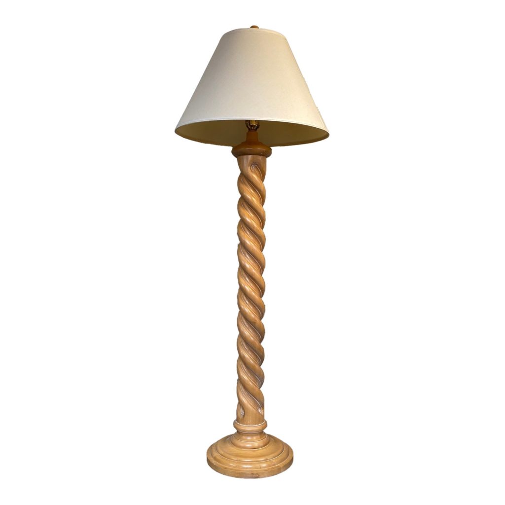 Vintage Barley Twist Floor Lamp - Design Plus Gallery