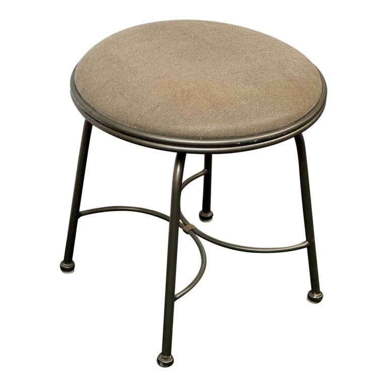 Charleston Forge Leather Swivel Low Stool - Design Plus Gallery